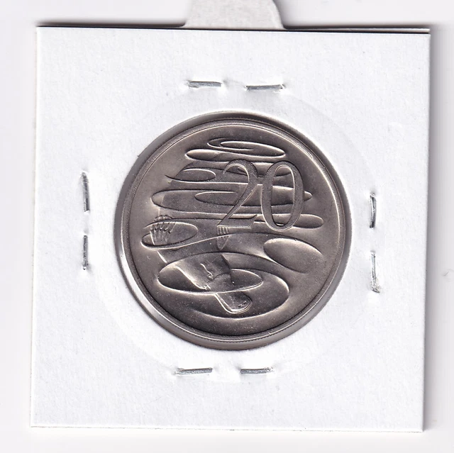 AUSTRALIAN: 1969 20 Cent Uncirculated Coin In 2X2 Holder #4314 $30.00 ...