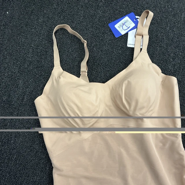 NEW HONEYLOVE LIFTWEAR Bodysuit Beige Full Body Compression Tank Top SZ ...