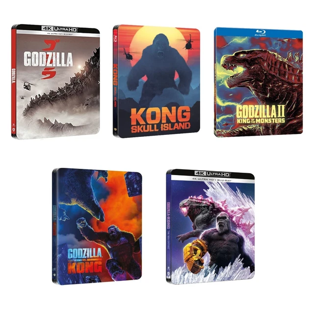 GODZILLA KONG MONSTERSVERSE Collection 4K Uhd Bluray Steelbook Edizione ...