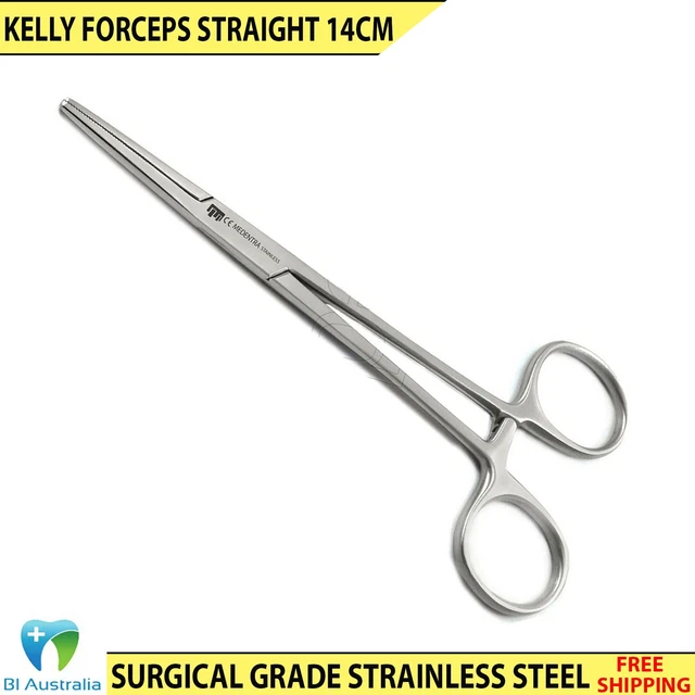 DENTAL SURGICAL KELLY Locking Hemostatic Artery Forceps Needle Holder 14cm NEW EUR 31,43 ...