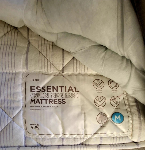 GREY SINGLE DIVAN bed with next mattress and headboard £52.70 - PicClick UK