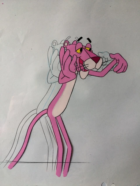PINK PANTHER ANIMATION Cel show Production Art vintage cartoon Network ...