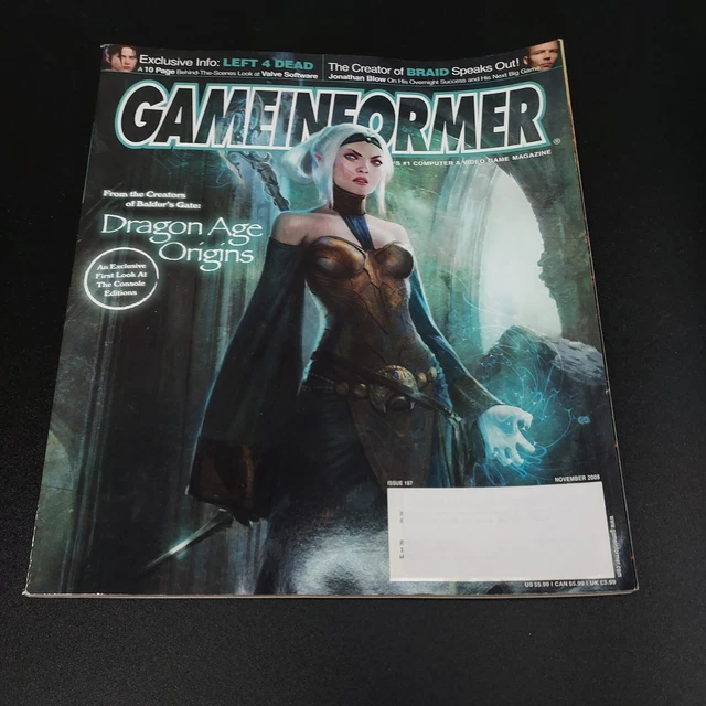GAME INFORMER MAGAZINE Dragon Age Origins Issue 187 - November 2008 £5. ...