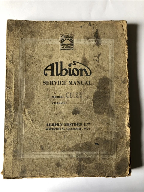 ALBION CLYDESDALE CD 21 Factory Service Manual Leyland Engines E0.350 7 ...