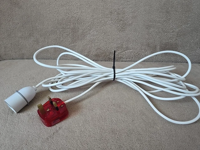 WINE BOTTLE LAMP Adaptor Lighting Kit Flex Cable And Plug 13A pre-wired ...