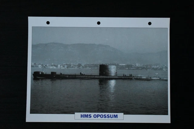 ATLAS NAVAL HMS Opossum 1967 Attack Submarine Photo Print Maxi Card £3. ...