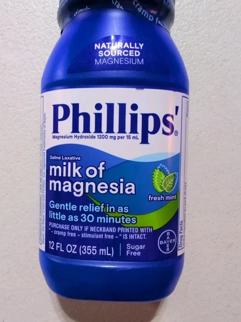PHILLIPS MILK OF Magnesia - Original - Fresh Mint - 12oz - 2 PACS LOT £ ...