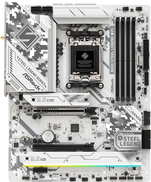 ASROCK B650 STEEL Legend WiFi AMD Socket AM5 Ryzen 7000 / 8000 CPU ...