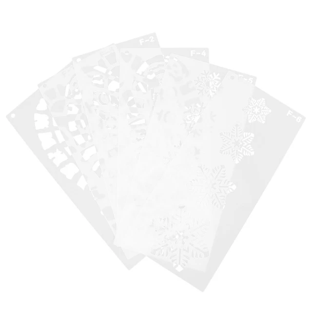 10PCS CHRISTMAS HOLLOW Stencil DIY Snowflake Stencil Footprint Template ...