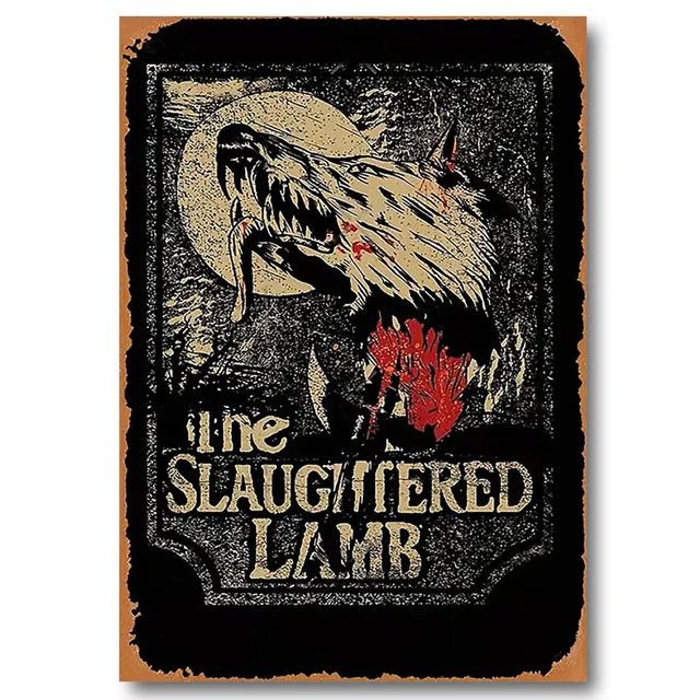 THE SLAUGHTERED LAMB Horror Metal Pub Sign From An American Werewolf in ...