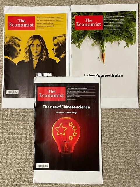 THE ECONOMIST MAGAZINE | 3 Issue Set | 1st June - 21st June 2024 £9.99 ...