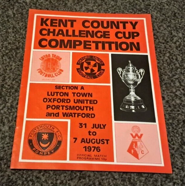 KENT COUNTY CHALLENGE Cup Competition Section A 1976 Football Programme ...