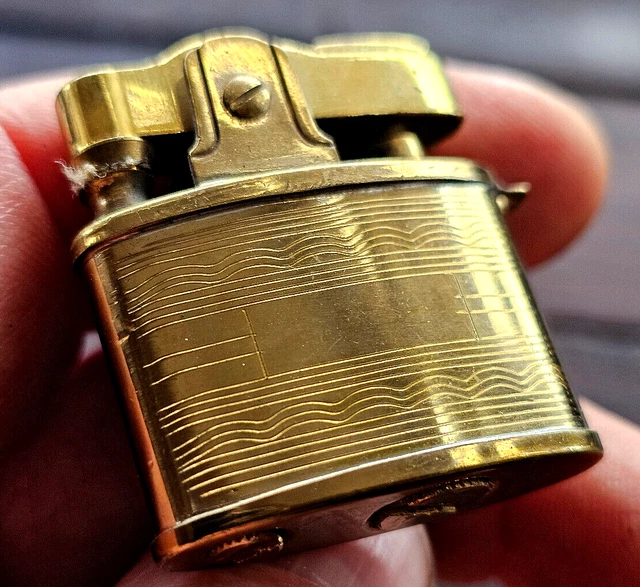 RARE VINTAGE PERELINE JAPAN Key Ring Brass Petrol Lighter in Working ...