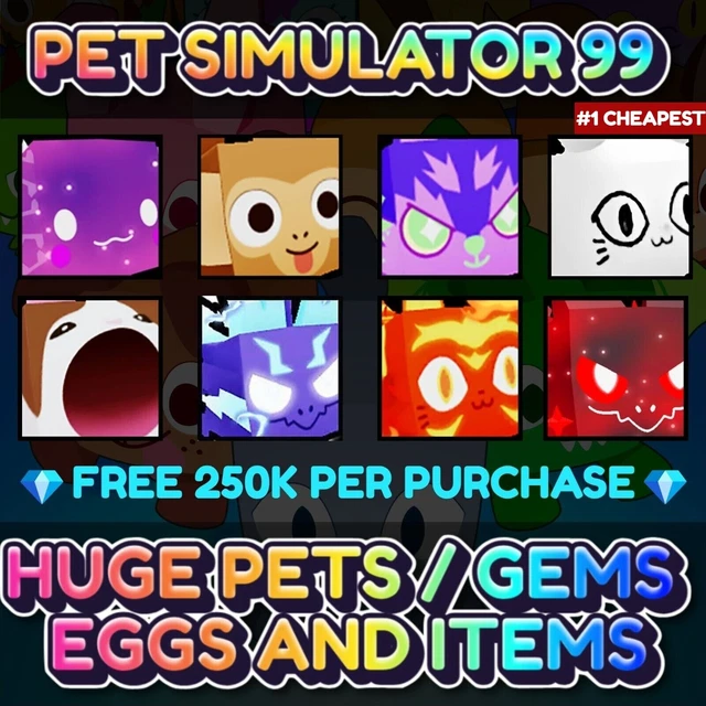PET SIMULATOR 99 - Huge Pets +💎Gems💎 - Cheap and Quick - Pet Sim 99 ...