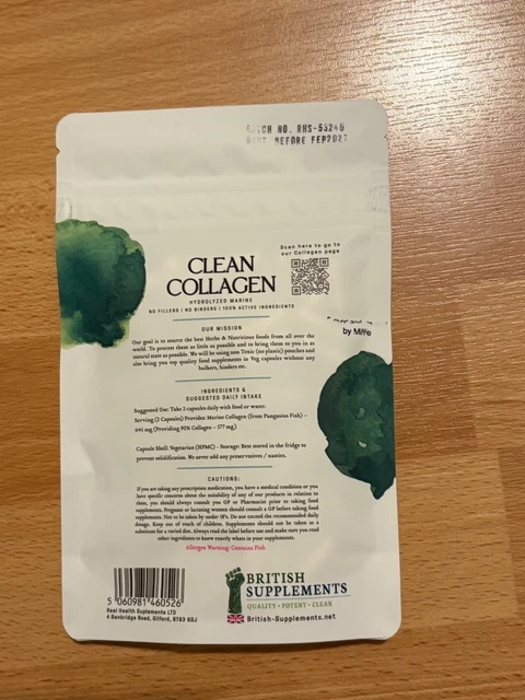 CLEAN GENUINE HYDROLYZED Marine Collagen, Low DA 1,000-2,000 - 1 month ...