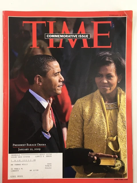 TIME MAGAZINE FEBRUARY 2 2009 President Barack Obama and Michelle Obama ...