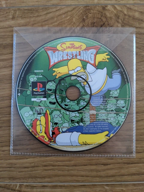 THE SIMPSONS WRESTLING PS1 Game PlayStation Disc Only PAL - Fast & Free ...