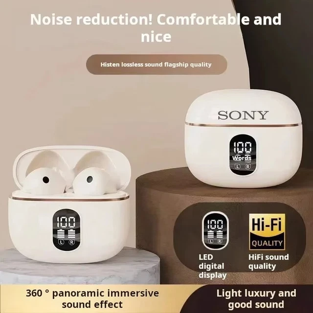 SONY TRUE WIRELESS Earbuds HiFi ENC Bluetooth Headphones Power Display ...