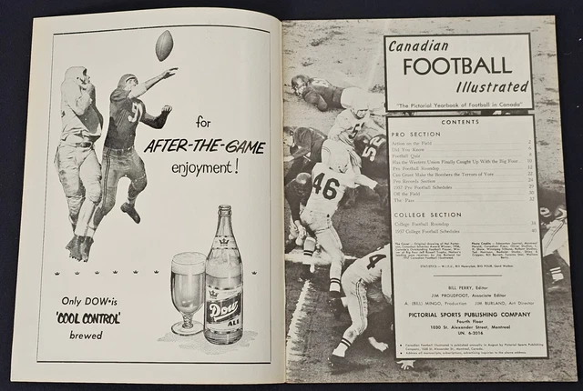 1957 CANADIAN FOOTBALL ILLUSTRATED HAL PATTERSON cover RECORDS ...