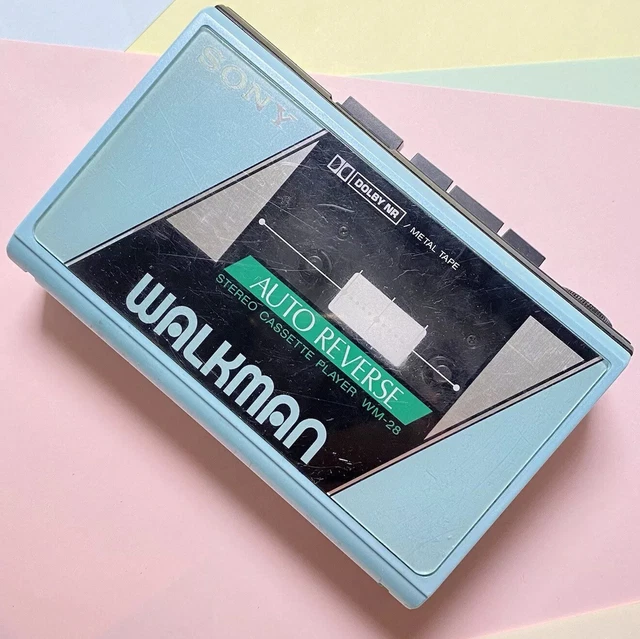 RETRO REBUILT SERVICED Sony Walkman WM 28 Classic Super Rare, Pale Blue ...