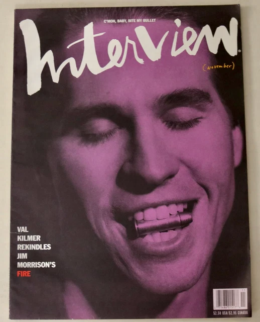 WARHOL'S INTERVIEW MAGAZINE NOV 1990 VAL KILMER cover Stephen Sprouse ...