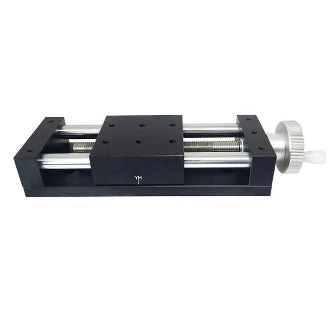 MANUAL SLIDING TABLE X-Axis Feed Screw Simple Linear Guide 80*80 Stroke ...