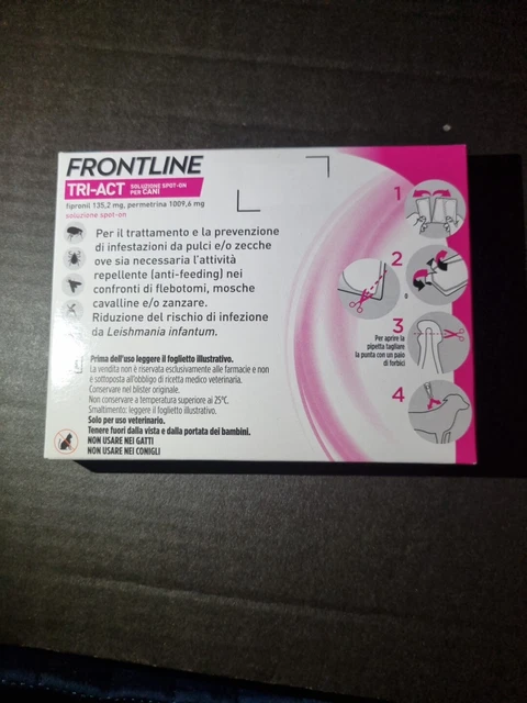 FRONTLINE TRIACT 10-20 Kg 3 Pipette Antiparassitario per Cani e ...