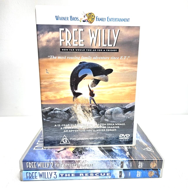 FREE WILLY 1 2 3 Trilogy - DVD - Region 4 - FAST POST $19.99 - PicClick AU