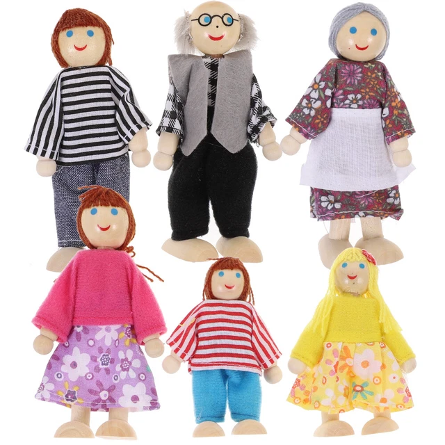 6 PCS TINY People Figures Miniature Figurines Kids Playset Parent-child ...