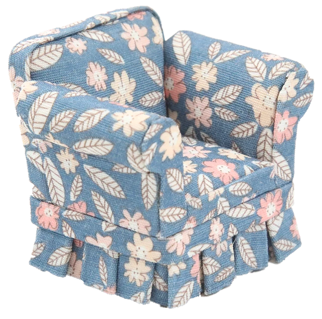 MAISON DE POUPÉES Bleu Floral Pays Fauteuil JBM Miniature Meuble de Salon EUR 104,54 - PicClick FR