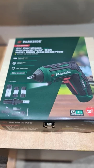 PARKSIDE 4V CORDLESS Screwdriver Set with BBQ Accessories, Perfect Xmas ...