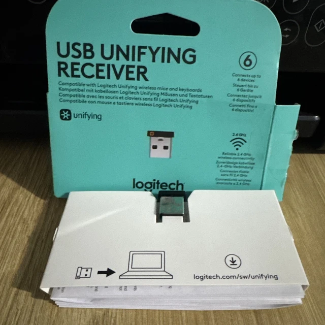 GENUINE LOGITECH UNIFYING Receiver-Wireless Mouse/Keyboard USB Dongle 6 ...