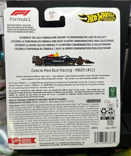 HOT WHEELS ORACLE Red Bull Racing - RB20 (#11) - Formula 1 2024 - HRV11 ...