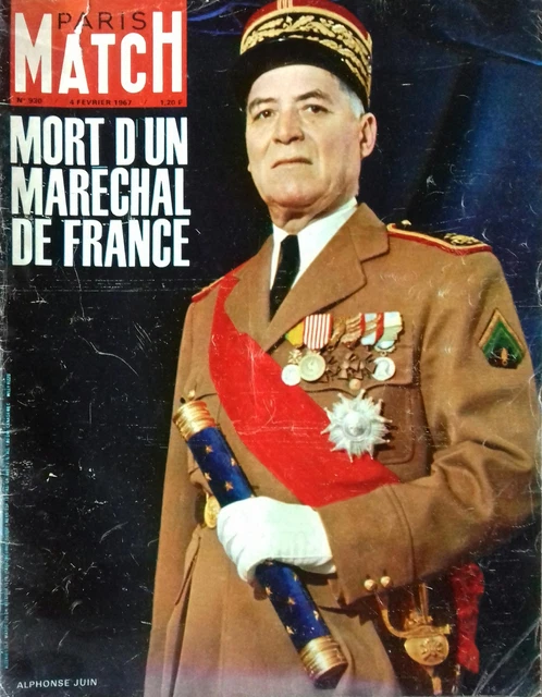 PARIS-MATCH N° 930 du 04/02/1967- Mort d'un Maréchal de France: Alphonse Juin EUR 8,00 - PicClick FR