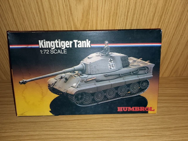 WW2 WWII GERMAN Vintage Humbrol Model Kit King Tiger Panzer Tank 1/72 ...