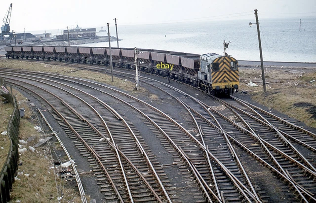 ORIGINAL 35MM SLIDE BR Class 08 loco no.08827 at Ayr harbour +rights ...