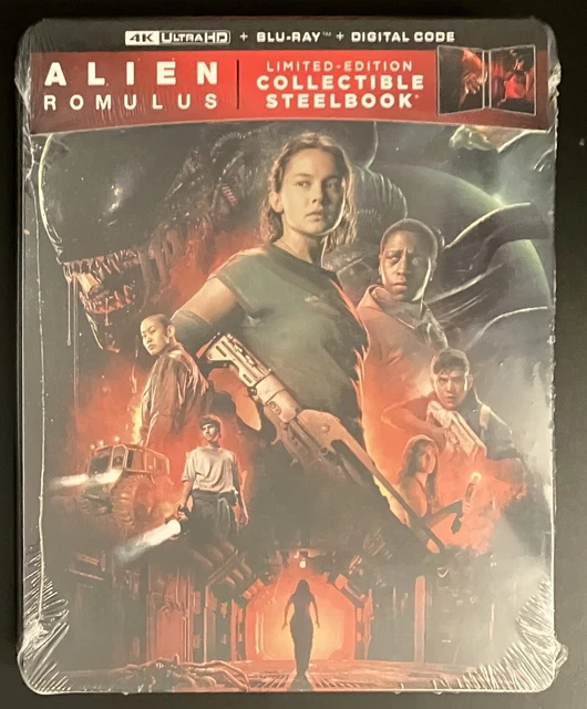ALIEN: ROMULUS STEELBOOK (4K Ultra-HD + Blu-Ray + Digital Code, 2024 ...