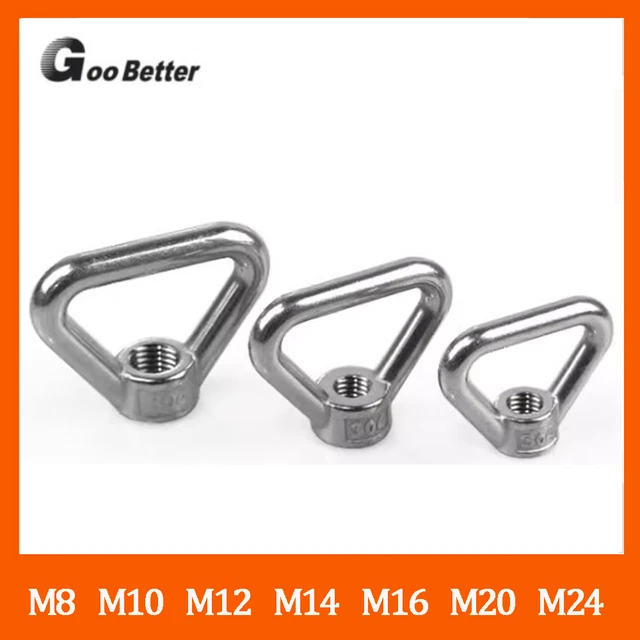 DREIECK RINGMUTTERN EDELSTAHL V2A Ösenmuttern Augenmuttern M8 M10 M12 M14 - M24 EUR 3,25 ...