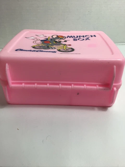 RARE: VINTAGE 1986 Chuck E Cheese’s Showbiz Pizza Lunch Munch Box Pink ...