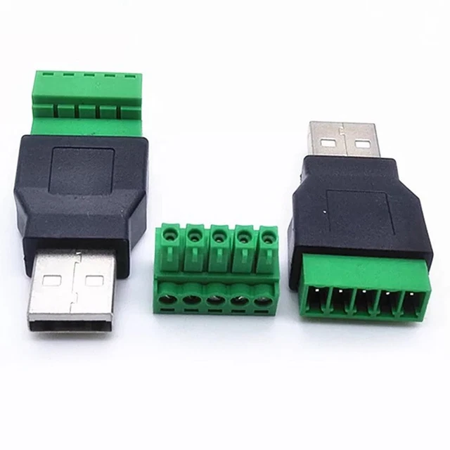 PVC USB 2 0 Stecker Buchse Schraubadapter Stecker für Schirmklemme EUR ...