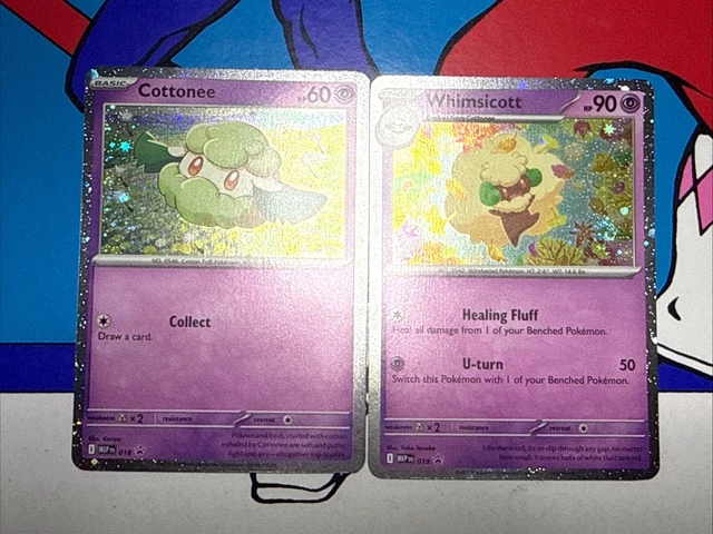 COTTONEE MEP 018 & 019 Whimsicott Phantasmal Flames Black Star Promo ...