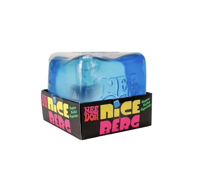 NEEDOH NICE BERG Blue XL Nee Doh Solid Squish Cube Ice Block £38.61 ...
