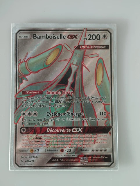 CARTE POKÉMON BAMBOISELLE GX 208/214 Soleil & Lune Alliance Infaillible ...