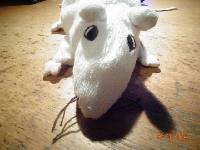 IKEA WHITE RAT Gosig Ratta Soft Toy & a Small Plastic Black Rat £6.50 ...