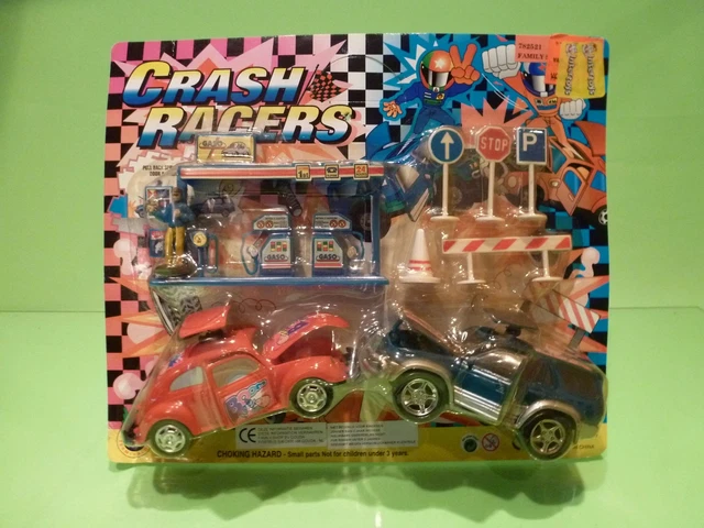 VINTAGE VW VOLKSWAGEN Beetle + Suv - Crash Racers - Card-Blister - Gib ...