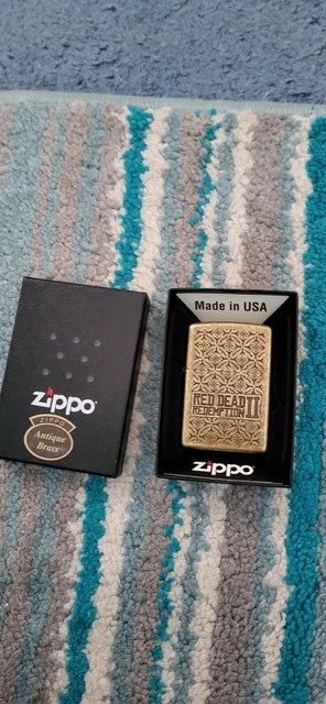 RED DEAD REDEMPTION 2 Antique Brass Zippo Lighter Rare Collectible ...