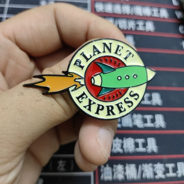 FUTURAMA PLANET EXPRESS LOGO Metal Badge Enamel Pin Brooch figure pin ...