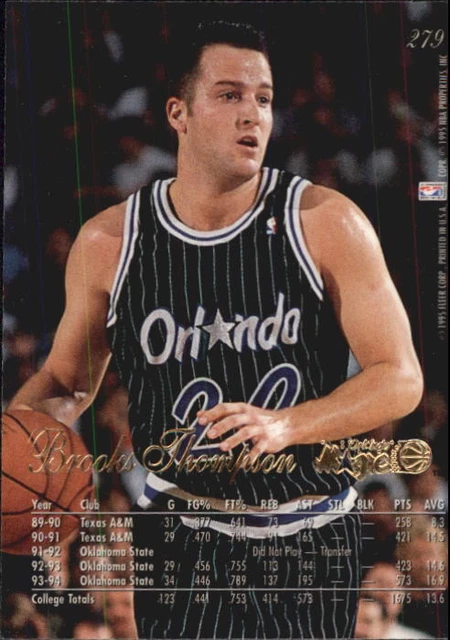 CARTE DE BASKETBALL magique 1994-95 Flair Orlando #279 recrue Brooks ...