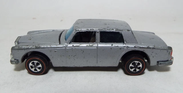 VINTAGE 1969 HOT WHEELS Rolls Royce Silver Shadow REDLINE Mattel TOY ...