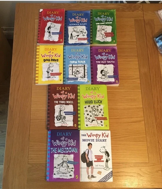 DIARY OF A Wimpy Kid Bundle by Jeff Kinney Set Of Books 1-8 Plus 2 ( 10 ...
